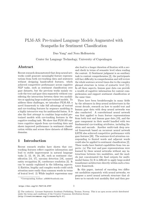 Pdf Plm As Pre Trained Language Models Augmented With Scanpaths For