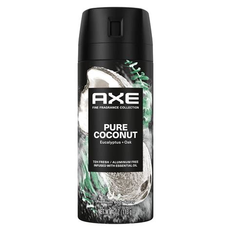 Axe Fine Fragrance Collection Mens Deodorant Spray Pure Coconut