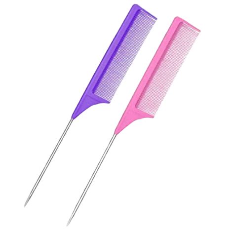 Professional Tail Comb For Dance Hair Metal Tip Sectioning Comb Active Style Dancewear