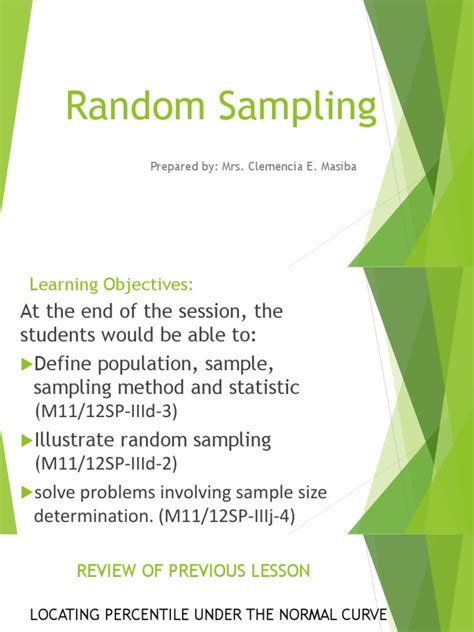 Lesson Random Sampling V1 Pdf Pdf