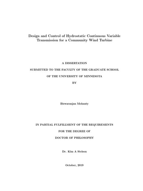 design and control of hydrostatic continuous variable transmission for