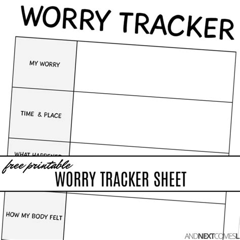 Worry Control Worksheet