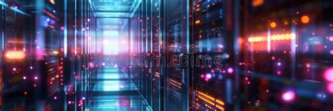 High Performance Data Center With Network Devices In Operation