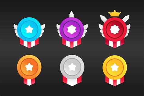Ui Game Icon Rank Badges Ui Game Design 21919072 Vector Art At Vecteezy