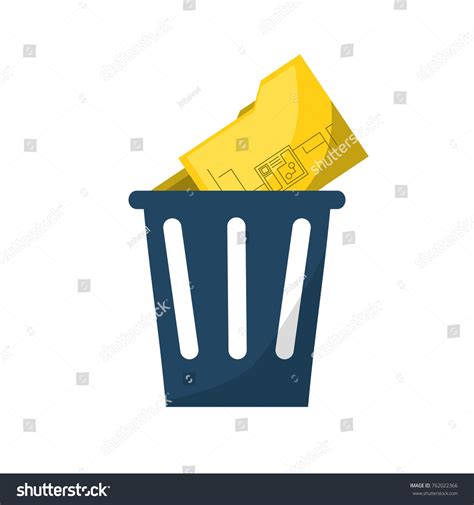 Trash Folder Icon Stock Vector Royalty Free 762022366 Shutterstock