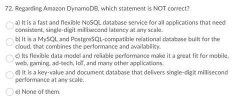 Solved 79 Dynamodb Supports Eventually Consistent And
