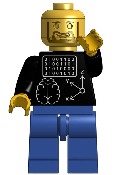 Mega Lego Software Engineer Minifigure 10 1 Scale By Mandm Download Free Stl Model