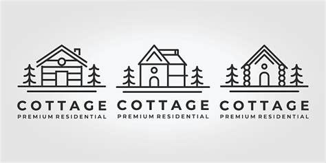 캐빈 코티지 라인 아트 아이콘 벡터 미니멀리스트 일러스트 디자인 레이크 리버 오션 웨이브 일출 숲 소나무 세트 번들 아이콘에 대한 스톡 벡터 아트 및 기타 이미지 Istock