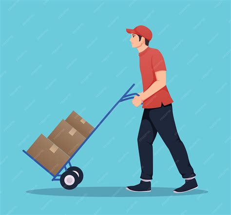 Premium Vector Delivery Courier People Service Vector Illustration