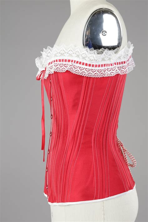 Red Victorian Corset Custom Made Mina Dracula Corset 19th Century