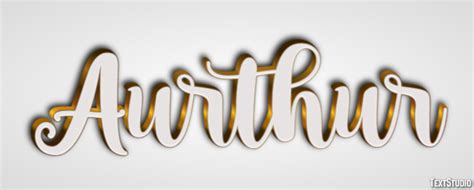 Aurthur Text Effect And Logo Design Name
