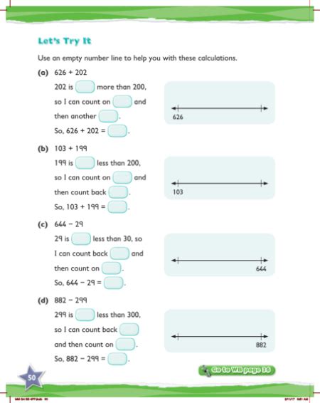 Addition And Subtraction With 3 Digit Numbers Using Number Lines