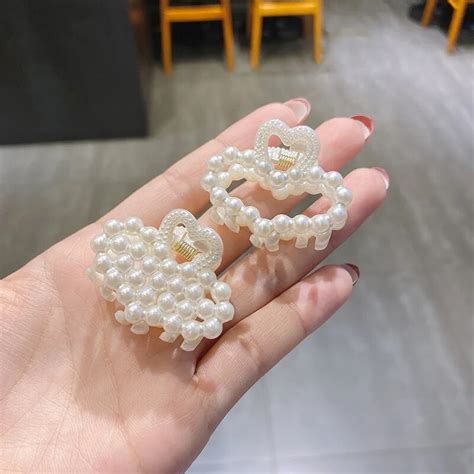 Badu Bg Нови малки перли Акрилни щипки за коса Малък размер Грим Шноли за оформяне на коса за