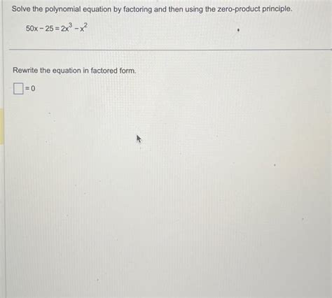 Solved Solve The Polynomial Equation By Factoring And Then