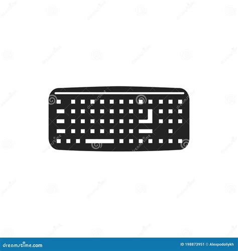 Keyboard Black Glyph Icon Input Device Allows A Person To Enter Letters Numbers And Other