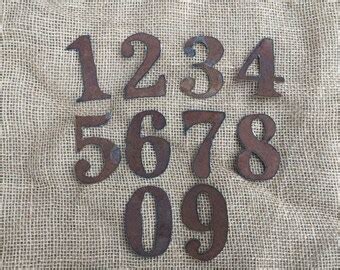 Corrugated Metal Tin Numbers Many Sizes Many Fonts FAST Etsy