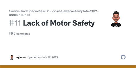 Lack Of Motor Safety · Issue 11 · Swervedrivespecialtiesdo Not Use