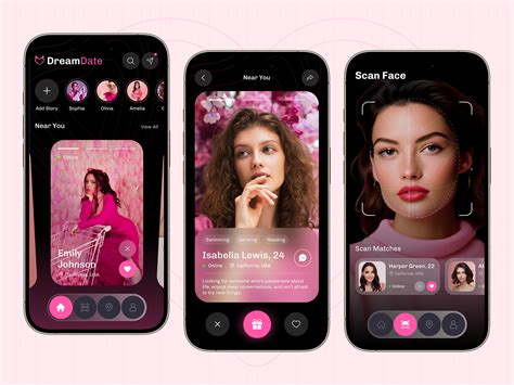 dreamdate dating app ui concept by mqos ui ux for multiqos on dribbble