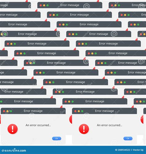 Classic Window Alert Dialog Box Of System Error Stock Vector Illustration Of Error User