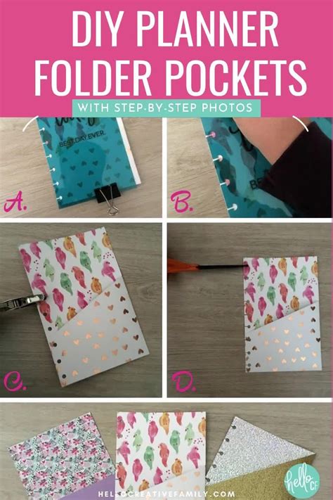 How To Make Diy Planner Folder Pockets Perfect For Happy Planners Artofit