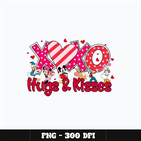 Mickey Mouse Hugs Kisses Png Mickey Png Digital File Png Inspire