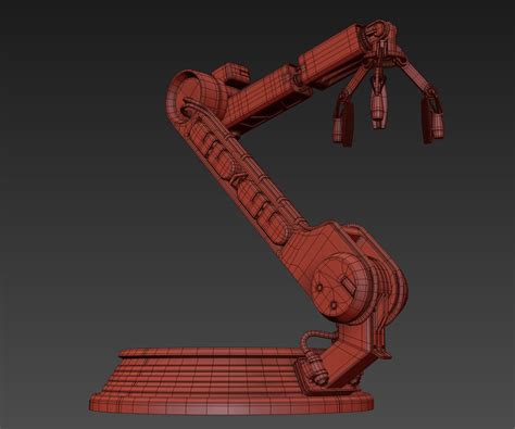Futuristic Robotic Arm Rigged Animated 3d Model 40 3ds Fbx Max