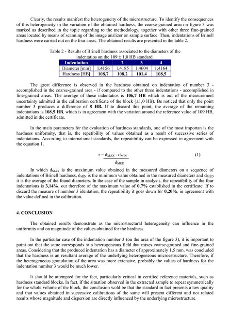 The Influence Of Microstructure In The Homogeneity Of Hardness Standard