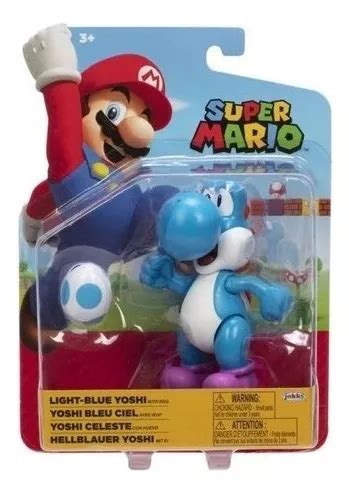 Figura Super Mario Bros Yoshi Celeste Cms Jakks Cuotas Sin Inter S