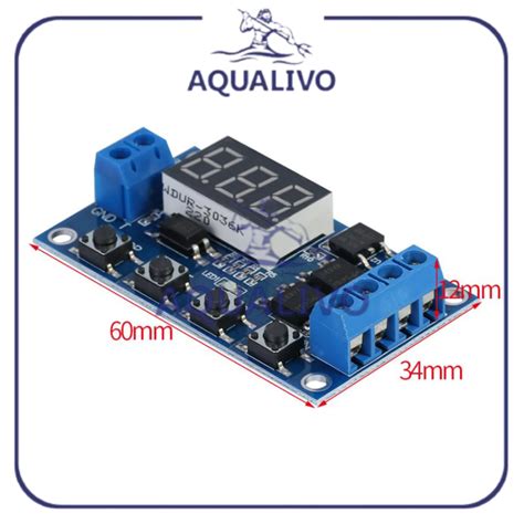 Timer Relay Delay Trigger Time Digital Cycle On Off Dc V Dual MOSFET Shopee Singapore
