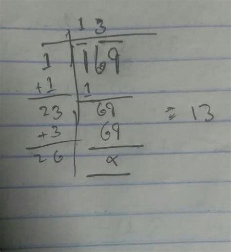 Find The Square Root Of 169 By Repeated Subtraction