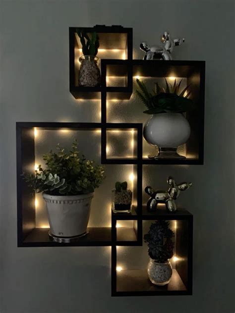 7 Piece Interlocking Wall Shelf Set In Cosmo Black Bed Bath Beyond Artofit