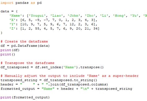 Perform Transpose Operations X Axis To Y Axis And Vice Versa On A