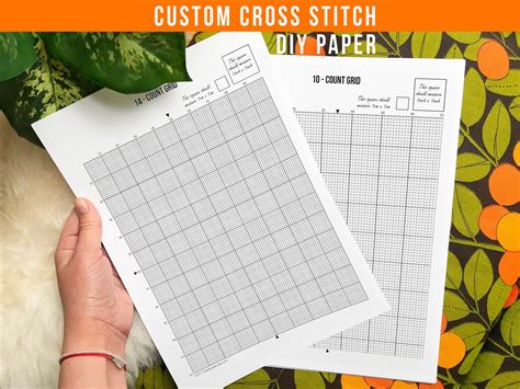 PRINTABLE Cross Stitch Graph Paper Bundle PDF SIZES Count For Custom Xstitch