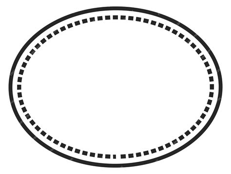 Premium Vector Oval Line Frame Decorative Border Round Dotted Pattern