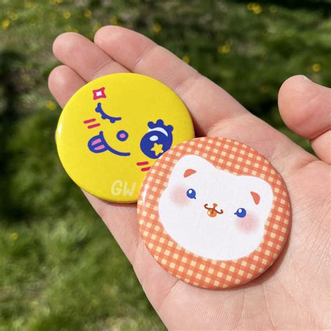 2 Single Buttons Etsy