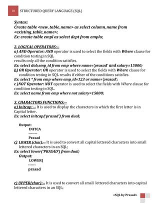 Sql Smart Reference By Prasad PDF