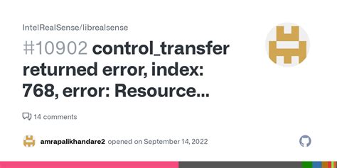 Controltransfer Returned Error Index 768 Error Resource
