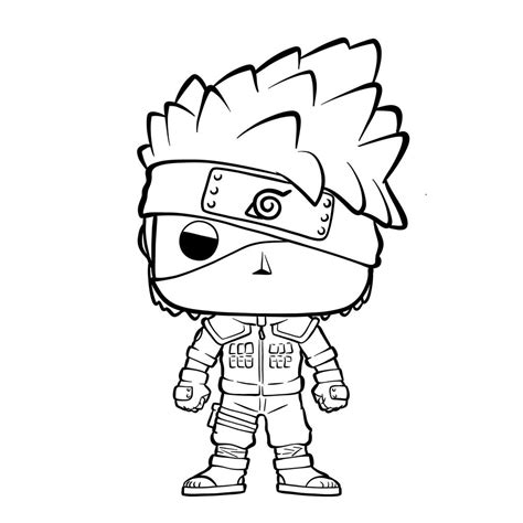 How To Draw Kakashi Hatake Funko Pop Figure Step By Step