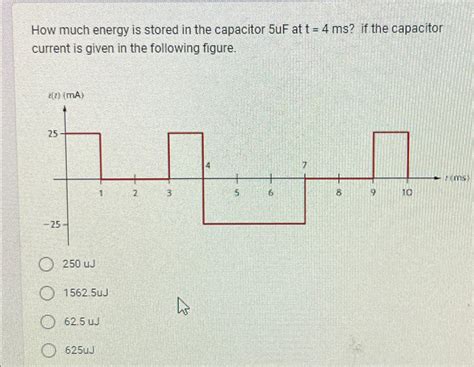 Solved How Much Energy Is Stored In The Capacitor 5uf ﻿at