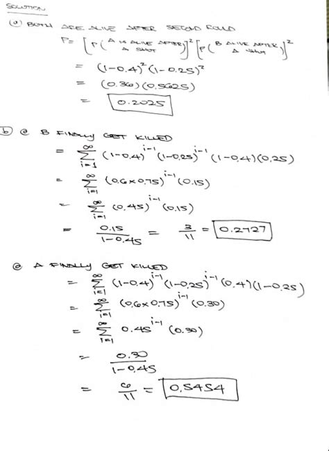 Solved Advanced Probability Questions Please Do It With Clear Steps