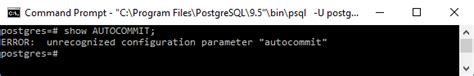 Autocommit In Postgresqls Psql