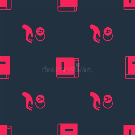 Set Atom And Science Book On Seamless Pattern Vector Stock Vector