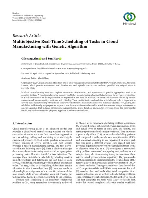 Pdf Multiobjective Real Time Scheduling Of Tasks In Cloud