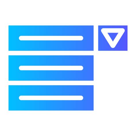 Drop Down Menu Generic Gradient Fill Icon