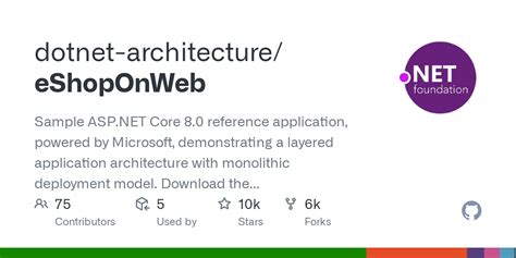 github dotnet architecture eshoponweb sample asp core 8 0