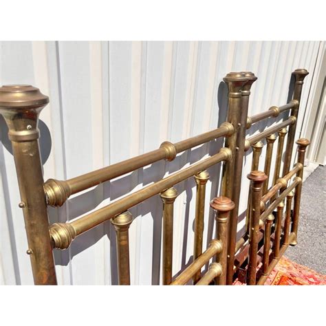 Tubular Brass Twin Headboards And Footboards With Side Rails Bed Set A Pair Chairish