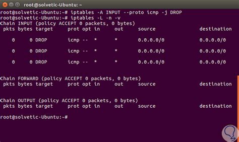 cómo bloquear ping icmp en linux solvetic