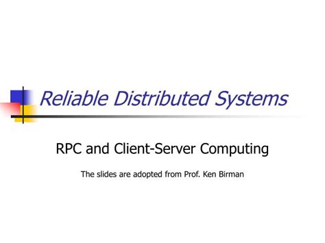 ppt reliable distributed systems powerpoint presentation free