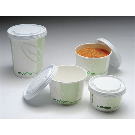 Graphic Packaging 312603028 Ecotainer™ Polystyrene 12 Oz Soup Cup Flat