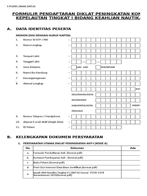 Formulir Pasis Pdf